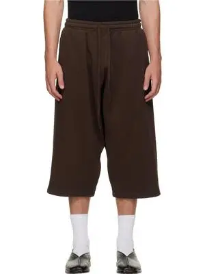 ENTIRE STUDIOS Drop-waist Drawstring Shorts - Brown