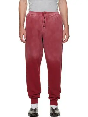 ENTIRE STUDIOS Single-button Detail Sweatpants - Red