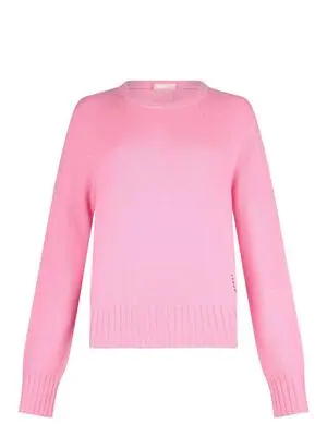 Liu Jo Ribbed Openwork Logo Sweater - Pink