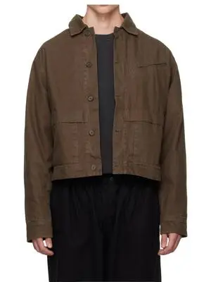 ENTIRE STUDIOS Single-breasted Long-sleeve Casual Jacket - Khaki
