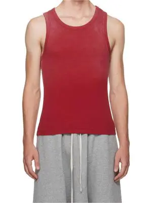 ENTIRE STUDIOS Rib Crewneck Tank Top - Red