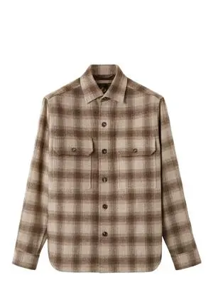 Loro Piana Ambrose Overshirt - Brown Shadow Check