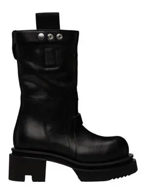 Rick Owens Platform Leather Boots - Black