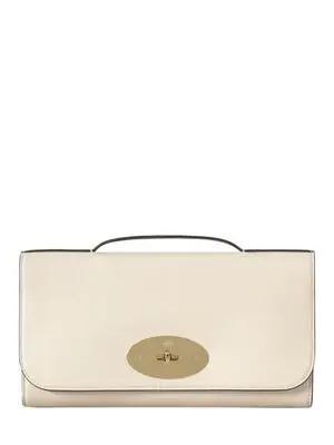Mulberry Twist Block Foldover Top Clutch Bag - Eggshell Cream