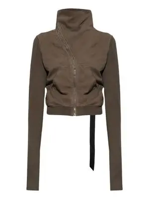 Rick Owens Asymmetric Zip Sweatshirt - Dust