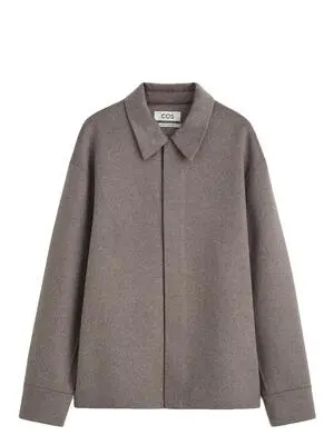 Cos Double-faced Cashmere Shirt - Beige