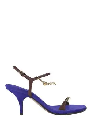 Chloé Suede Zia Heeled Sandals 80 - Blue
