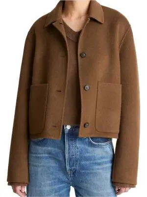 Vince Long Sleeve Jacket - Brown