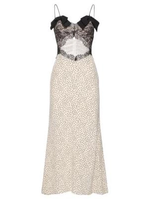 Alessandra Rich Printed Lace Dress - Nude