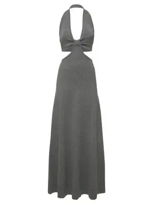 Michael Kors Knitted Long Hollow Dress - Black