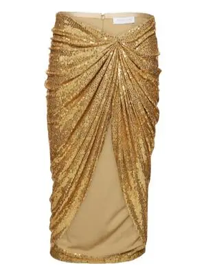 Michael Kors Sequin-wrapped Mid-length Skirt - Brown