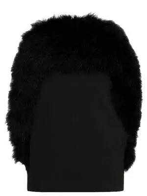16Arlington Feather-trimmed Dress - Black