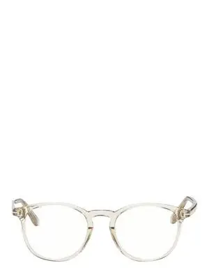 TOM FORD Logo Round Frame Flat Mirror - White