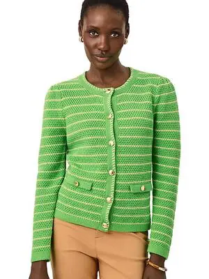 Lilly Pulitzer® Maysen Cardigan In Long Sleeves, Crewneck - Green