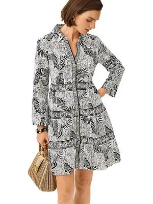 Lilly Pulitzer® Angie Shirtdress In Swing Fit, Tiered - Coconut