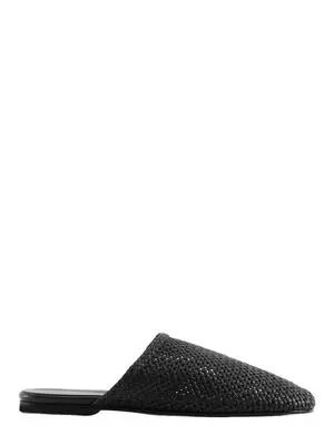 JUDE Floor Slide Woven Leather - Black
