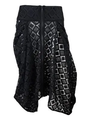 SNIDER Diamond Lace Skirt - Black