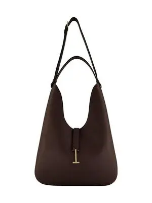 TOM FORD Grained Calfskin Hobo Bag With Monogram Logo