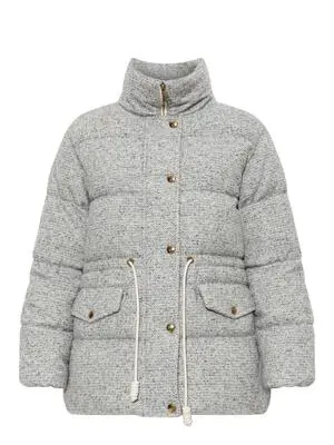 Moncler Diaphanes Textured Down Jacket - Grey