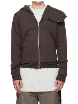 Rick Owens Zip-up Hoodie - Dark Gray