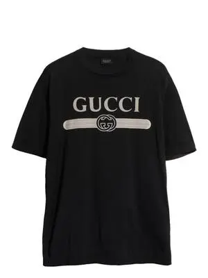 Gucci Cotton Jersey T-shirt With Print - Black