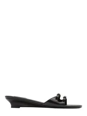 ST. AGNI Duet Belt Detail Wedge - Black