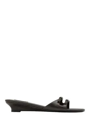 ST. AGNI Duet Belt Detail Wedge - Brown