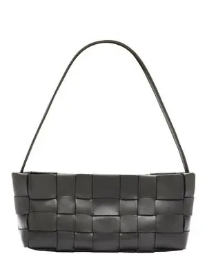 ST. AGNI Petit Woven Tote - Black