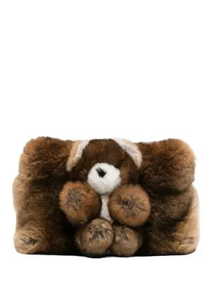 ANITA BILARDI Bear Clutch - Brown