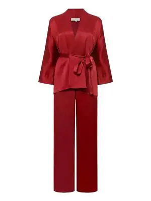 Antonelli Firenze Belted Wrap Jacket - Red