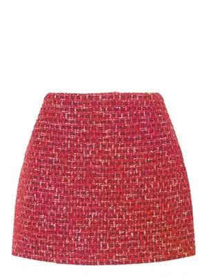 VALENTINO Tweed A-line Mini Skirt