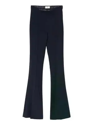 Elisabetta Franchi Belted Flared Trousers Blue