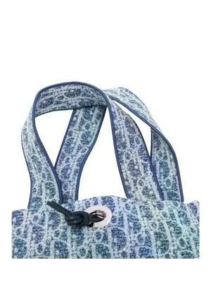 Dior 2000-2026 Small Spongy Oblique Canvas Dioriviera Book Tote Bag - Blue