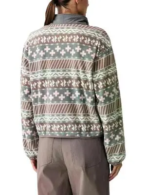 Columbia Sequoia Grove™ Ii Geometric-print Quarter-zip Fleece - Grey
