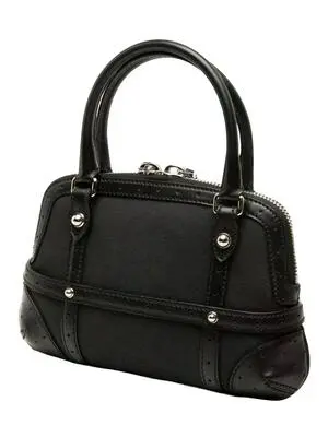 Gucci 2000-2015 Canvas Reins Handbag - Black