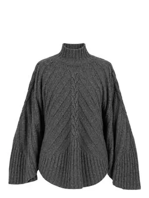 TWINSET Cable-knit High-neck Sweater