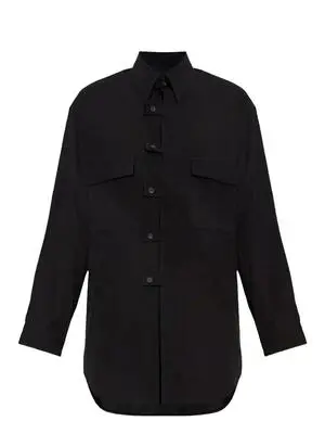 Yohji Yamamoto Button-tab Pocketed Shirt - Black