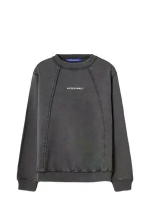 A-COLD-WALL* Logo-print Raw-edge Sweater - Grey