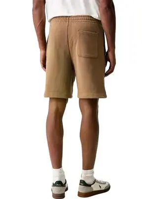 Lacoste Logo-patch Drawstring-waist Shorts - Neutrals