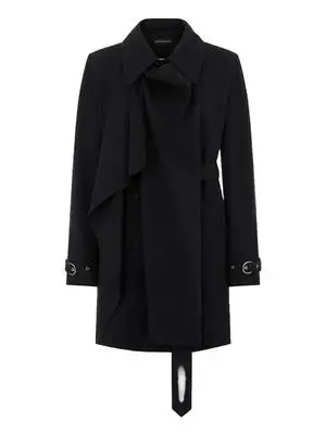 ANN DEMEULEMEESTER Reppa Draped Cotton Trench Coat