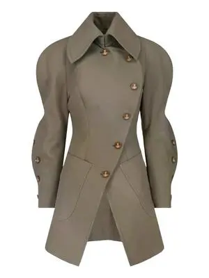 VIVIENNE WESTWOOD Gale Puff-sleeve Button-up Jacket - Grey