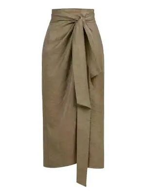 OTRO AMOR Tie-fastening Wrap Skirt