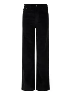 LOIS Corduroy Wide-leg Trousers - Black