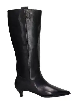 ASH Thore Pointed-toe Leather Knee-high Boots