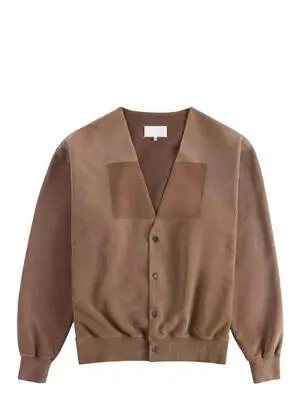 MAISON MARGIELA V-neck Fleece Cardigan - Brown