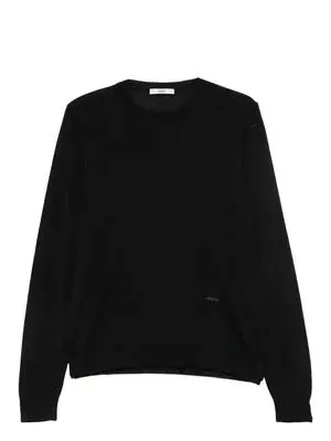 Fendi Logo-embroidered Sweater - Black