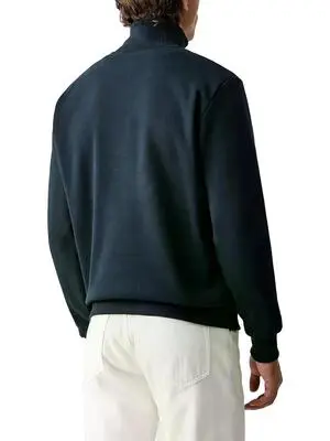 COLMAR Quarter-zip Ribbed-trim Sweatshirt - Blue