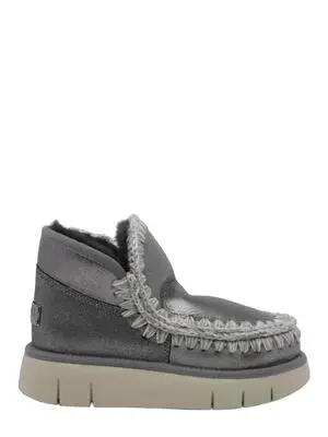 Mou Eskimo Bounce Ankle Boots - Silver