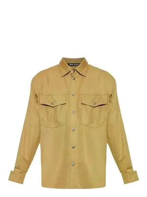 Palm Angels Side-stripe Pocket-detail Shirt - Neutrals