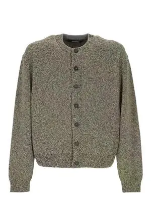 Jacquemus Logo-intarsia Button-up Cardigan - Green